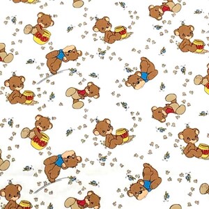 Honey Bee Teddy Bear Quilt Kit, Vintage Precious Moments Baby, Flowers ...