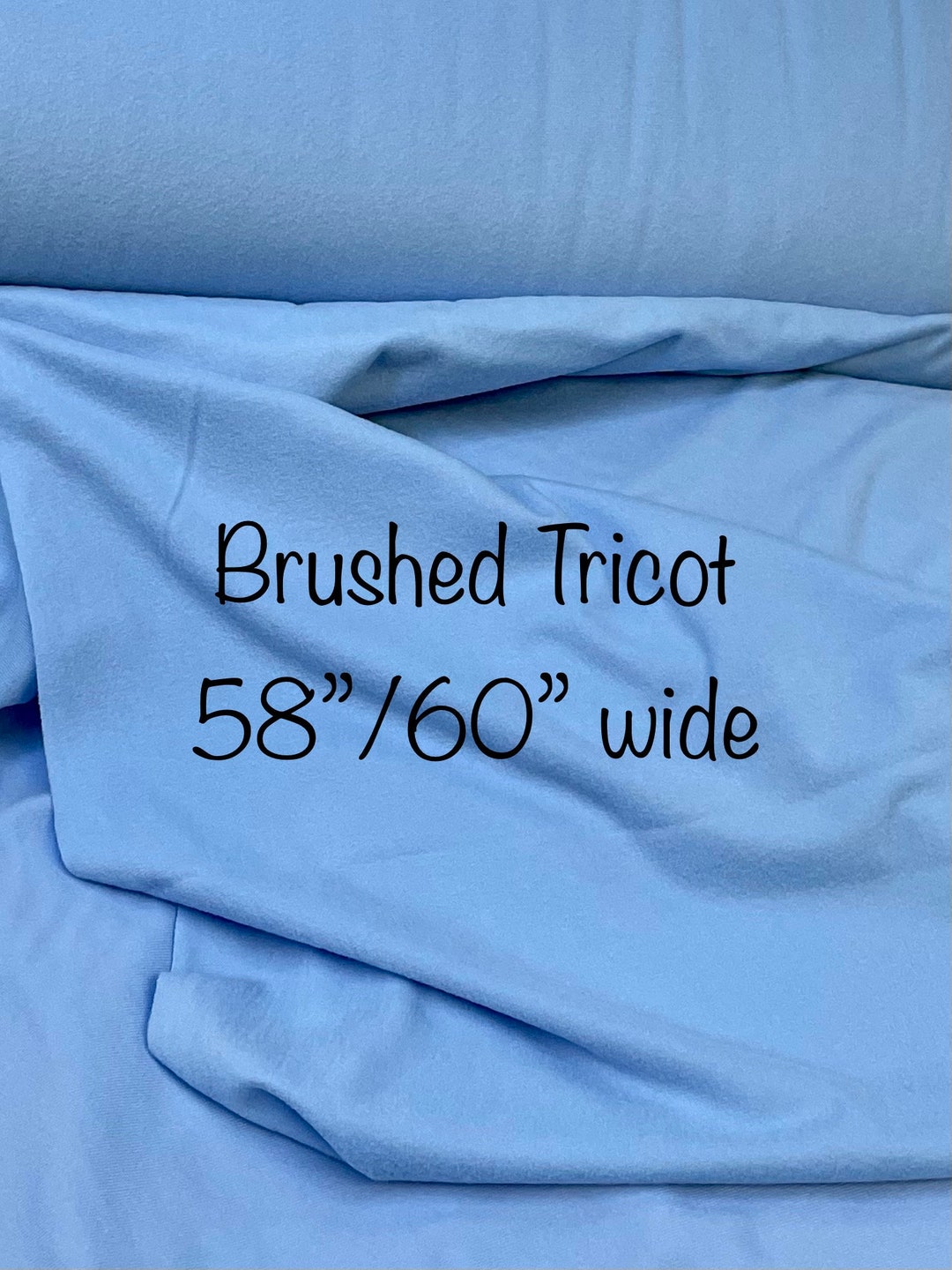 BRUSHED TRICOT Blue Fabric, Soft Baby Blanket Material, 100% Polyester ...