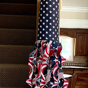 Patriotic Windsock USA American Flag Red White Blue, Stars Stripes ...