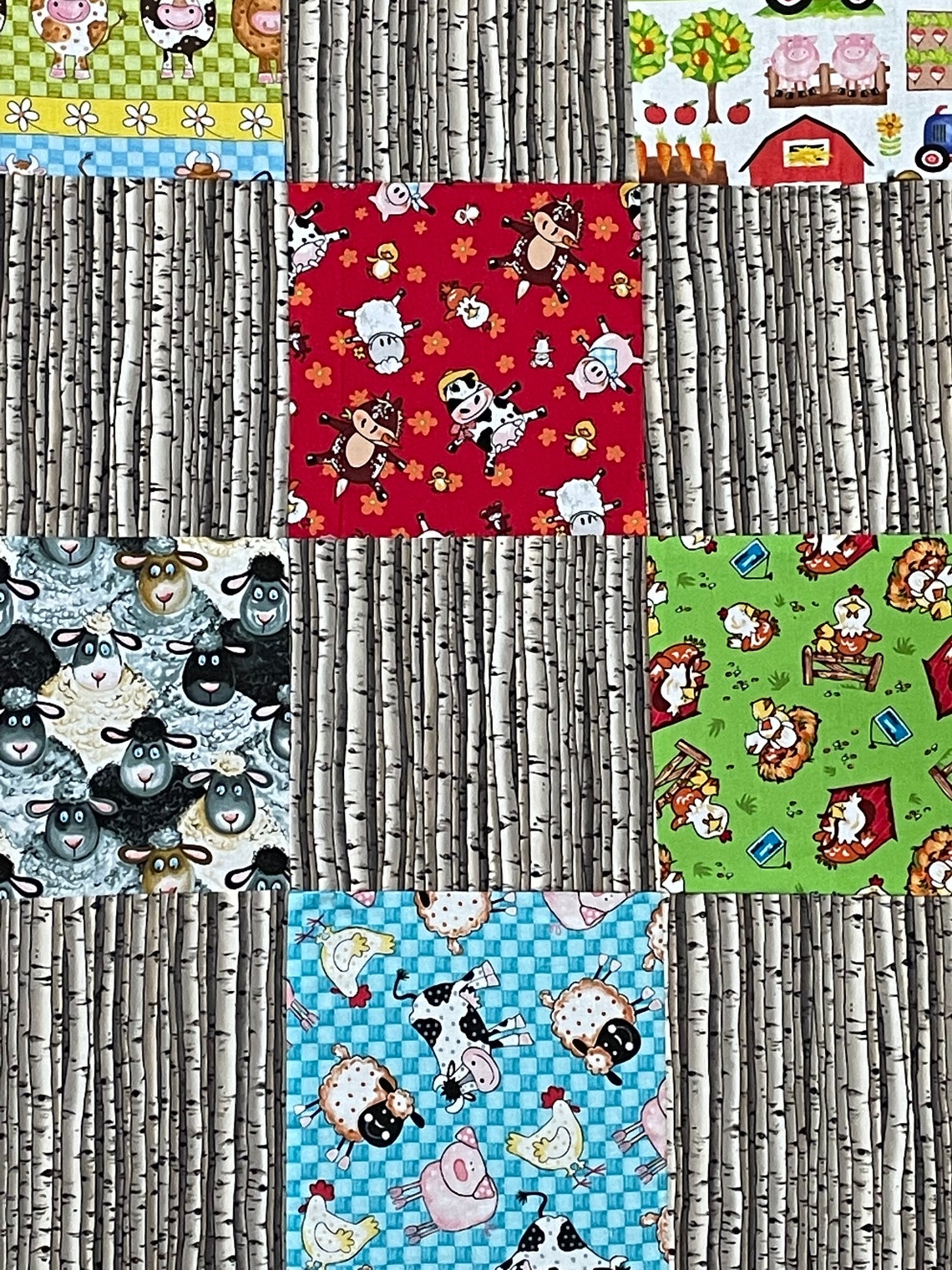 Baby Farm Animal QUILT KIT Sheep Horse Cow Pig Sheep - Etsy