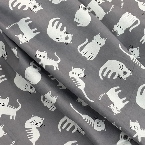 Cat Flannel Fabric - Etsy