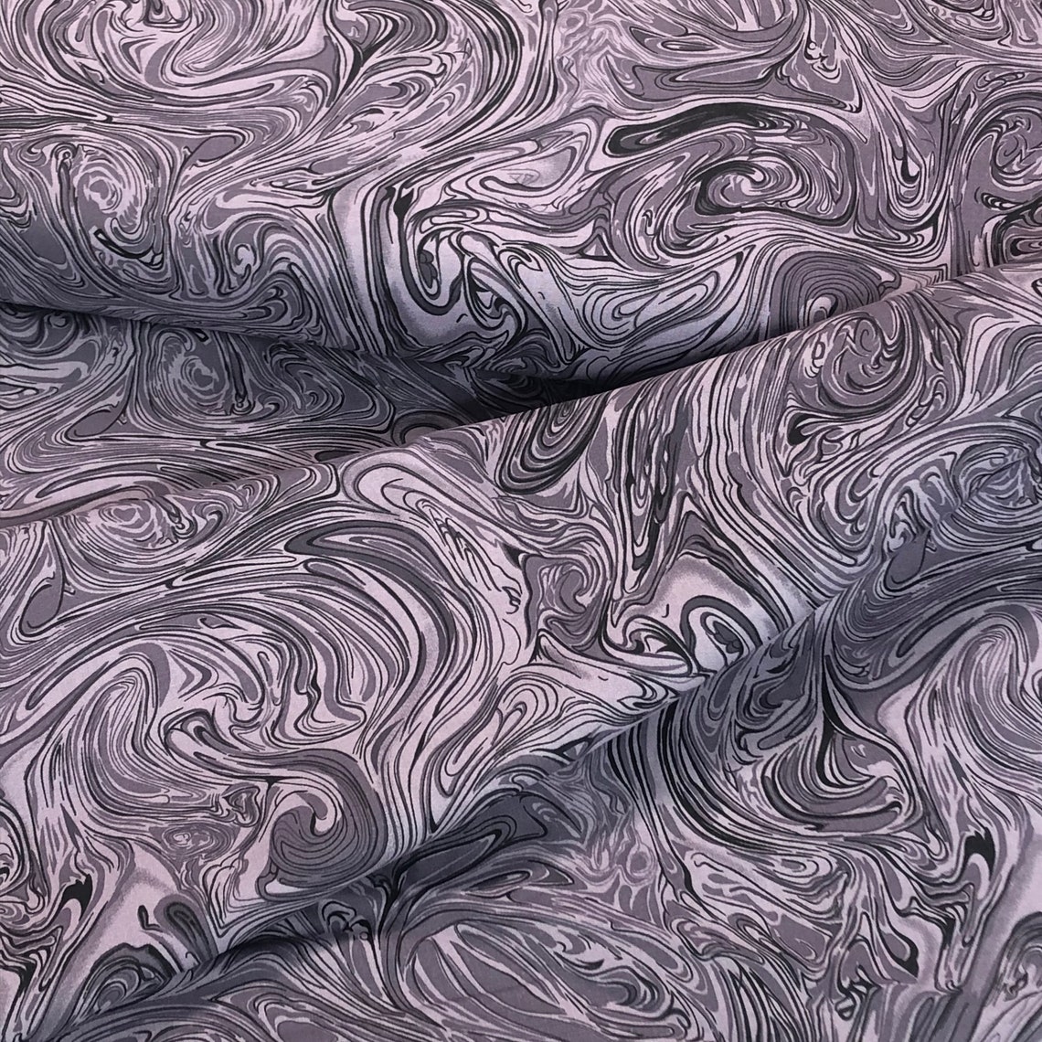 Marblecious marble fabric orange green purple tan swirl | Etsy