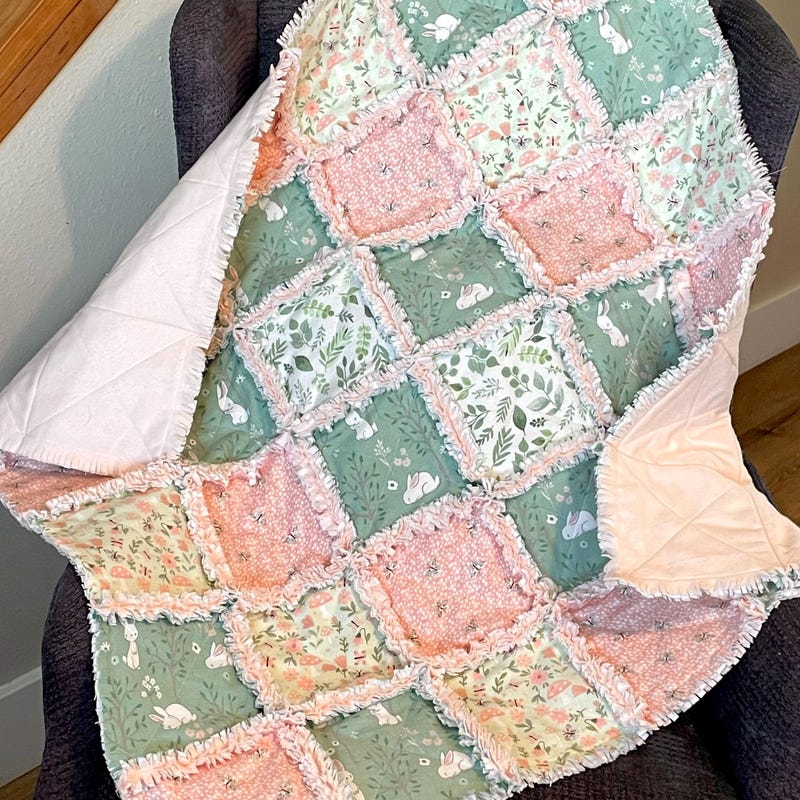 Green Baby Quilt - Etsy