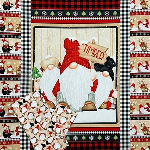 Timber Gnomies Quilt Kit Includes Panel, Borders, Binding and Back ...
