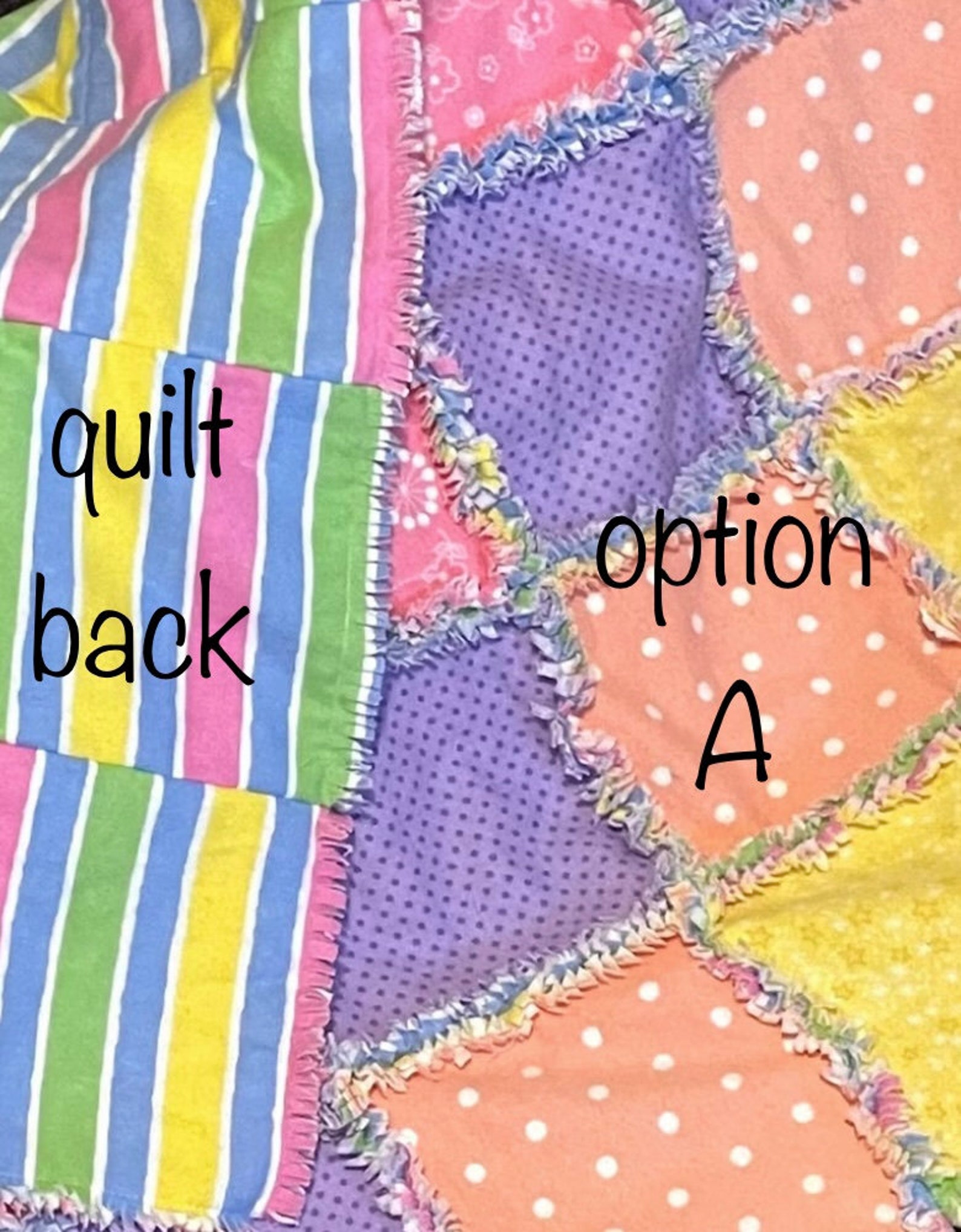 Baby Rainbow Rag Quilt Kit, 72 Pre Cut Quilt Blocks 7 Squares, Pink ...