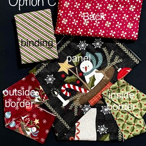 Snowdays Fabric Panel Quilt Kit, Soft Flannel, Candy Cane, Snowman ...