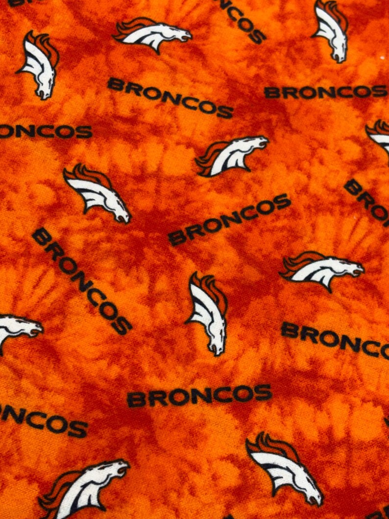 Denver Broncos Cotton Tie Dye Flannel Fabric - 1/2 Yard or 1 Yard, All ...