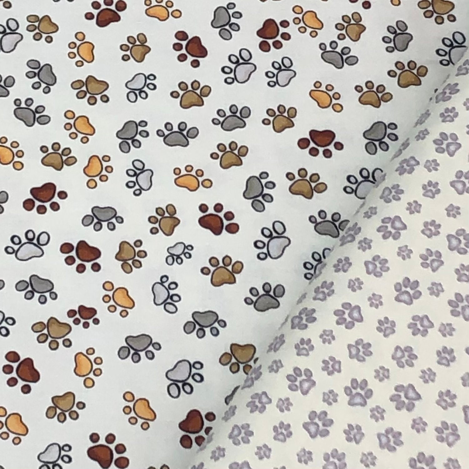 Puppy Paws Bone Fabric paw prints puppy park Dear Doggie | Etsy