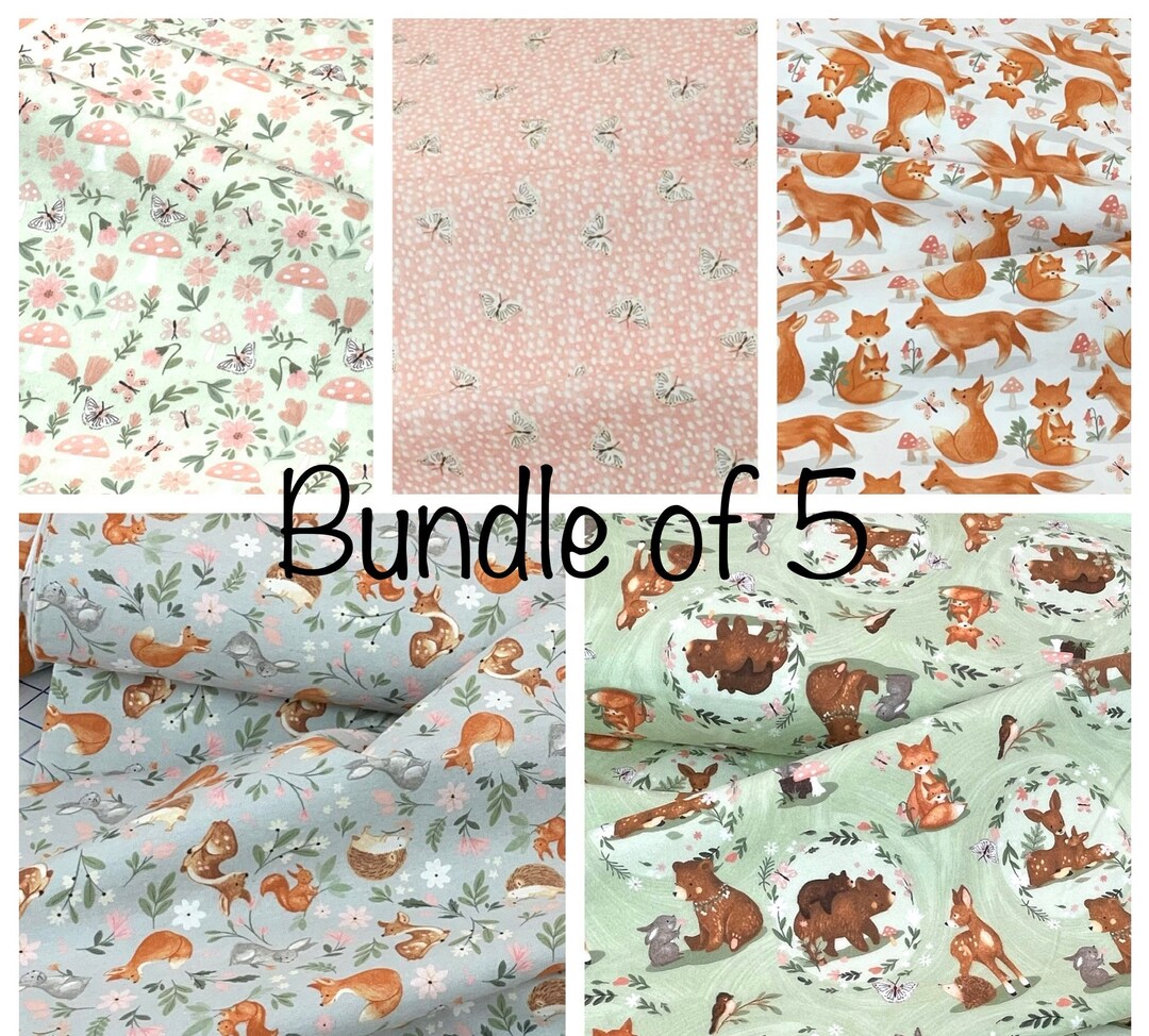 Baby in Bloom Flannel, 1/4 Yard Cuts or Fat Quarter, 5 Fabrics in ...