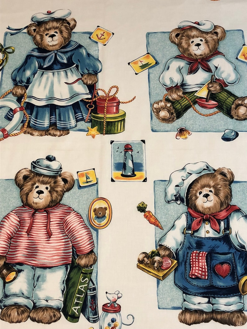 Teddy Bear Sailor Nautical Bears QUILT KIT Navy Teddy Bears | Etsy