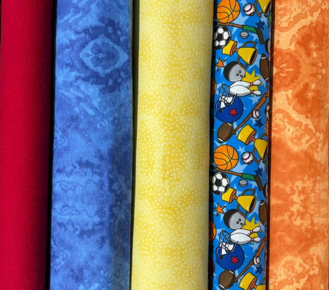72 Block Sport Rag Quilt Kit Pre Cut Quilt Blocks, 7" Squares, 36 for ...