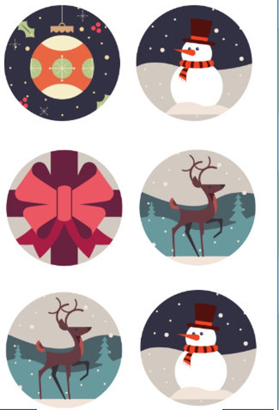 Christmas Cupcake or Cookie Toppers Rice Paper/wafer Paper | Etsy