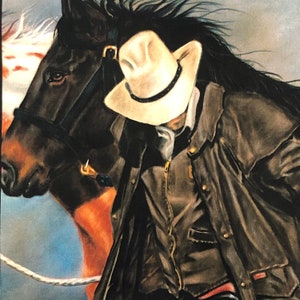 Horsin' Around Horse Fabric Panel Job Horse Cowboy - Etsy