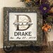 Personalized Name Sign, Wedding Date, Custom Embroidered on Screen ...