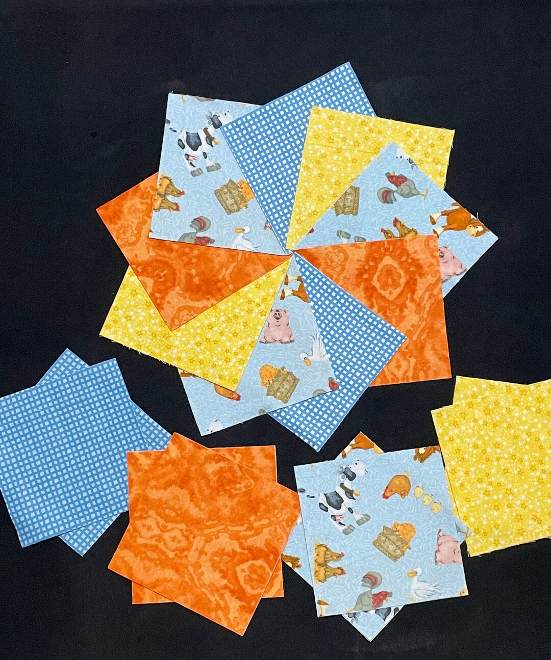 Farm Animal Quilt Blocks, Cow Pig Horse Chicken, 42 Quilt Blocks 7 ...