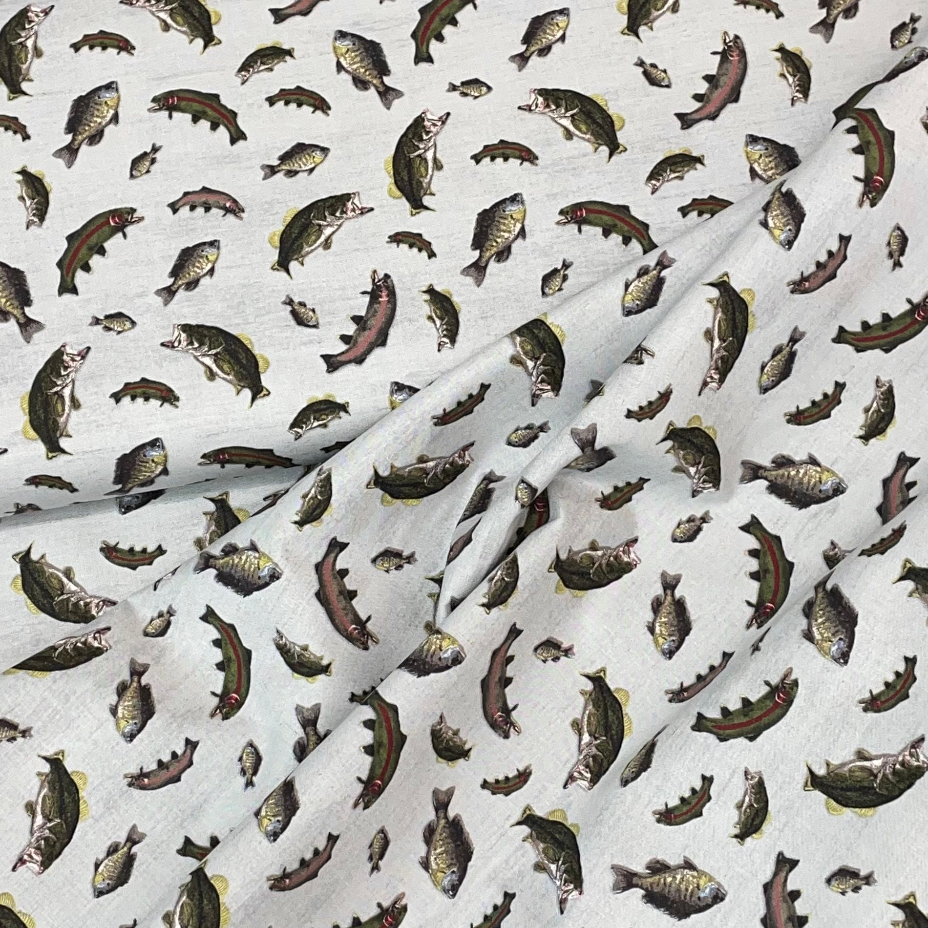 Fishing- at the Lake, Fisherman, Trout Fishing Fabric, Fishing Lodge ...