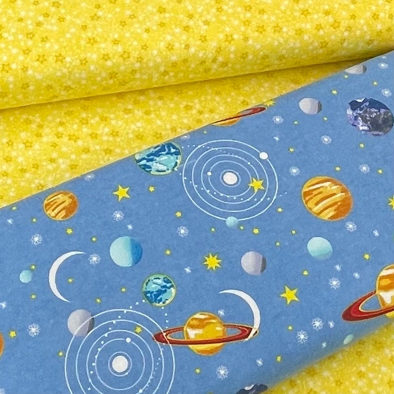 Aliens Outer Space Flannel Fabric Boy Quilt Fabric Planets - Etsy