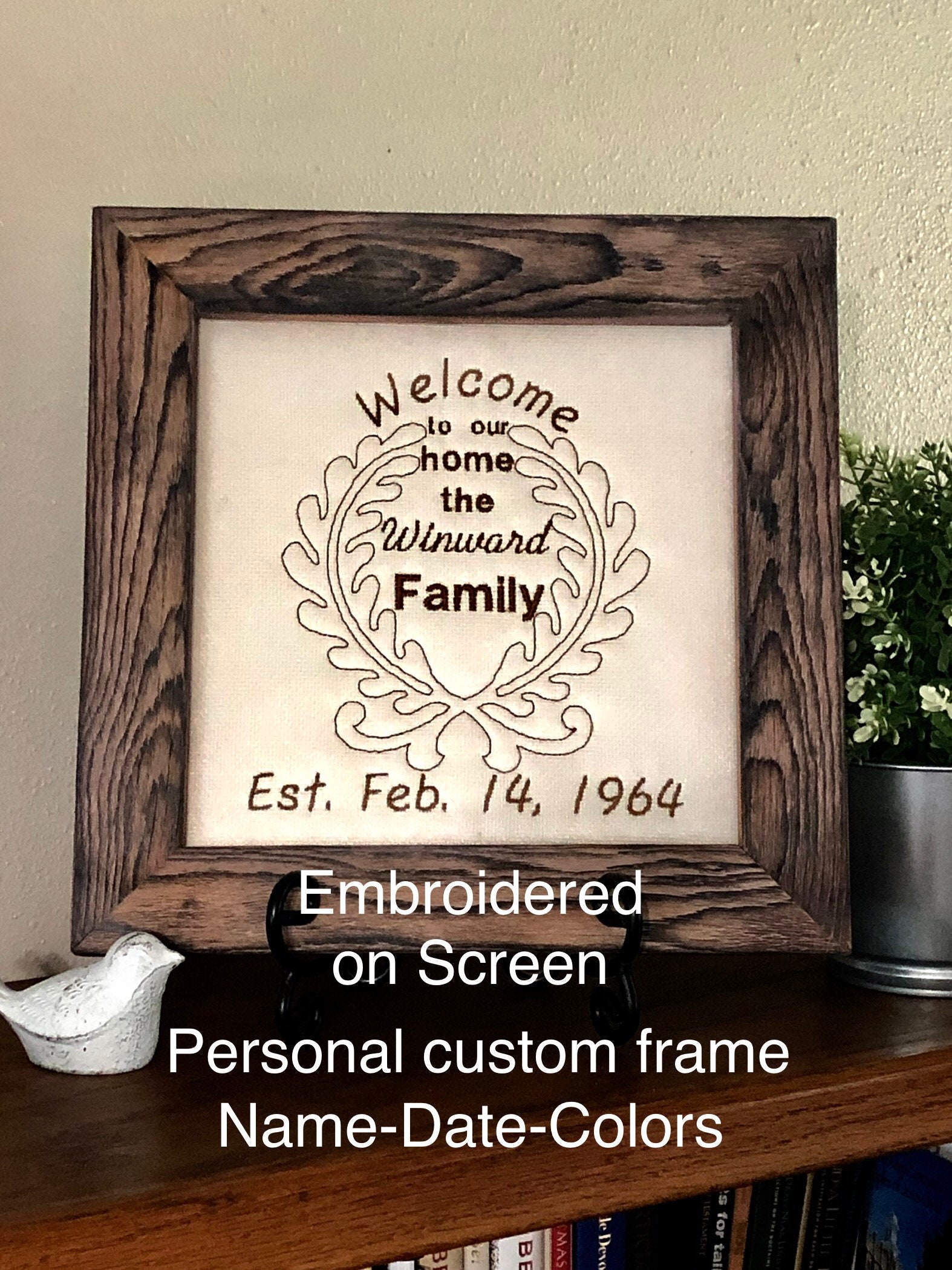 Customized Welcome Sign Wedding Date Custom Embroidered on | Etsy