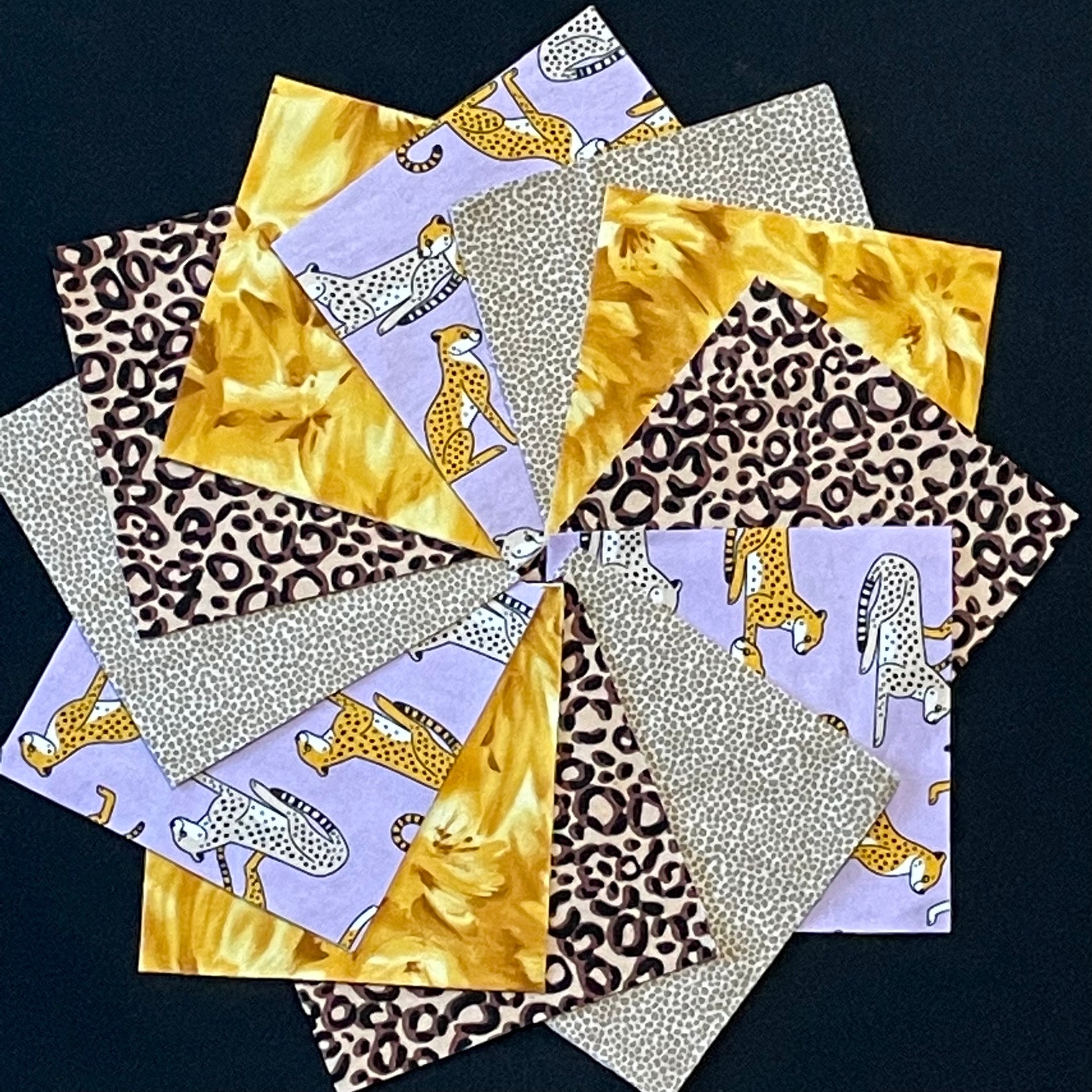 100 Cheetah Leopard 7 Inch Square Flannel Quilt Blocks Yellow - Etsy