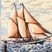 Ports of Call, Sail Boat, Beach Ocean Blue, Sand Beige Colors, Sailing ...