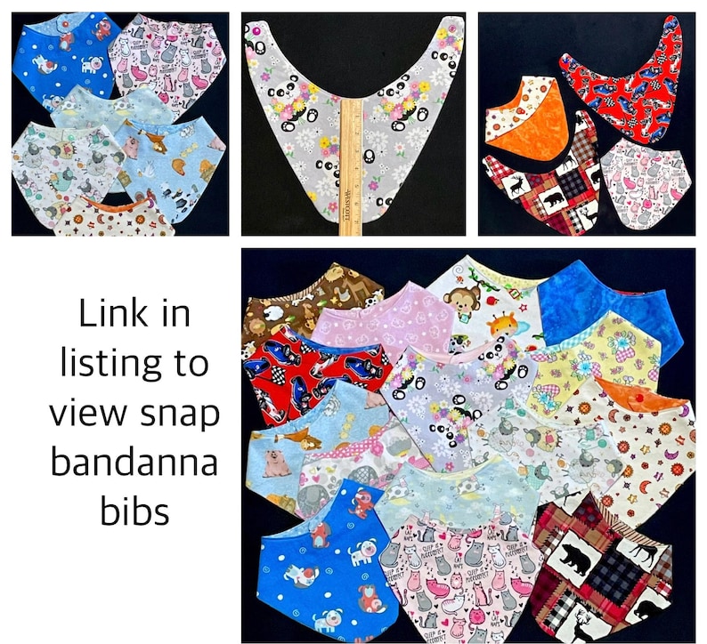 Baby Bibs Pull Over Stretch Neck Double Sided Flannel, Soft, Absorbable ...