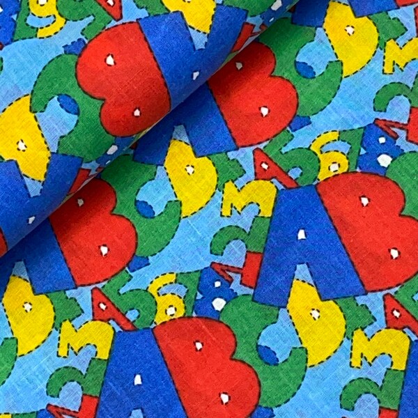 Alphabet Fabric - Etsy