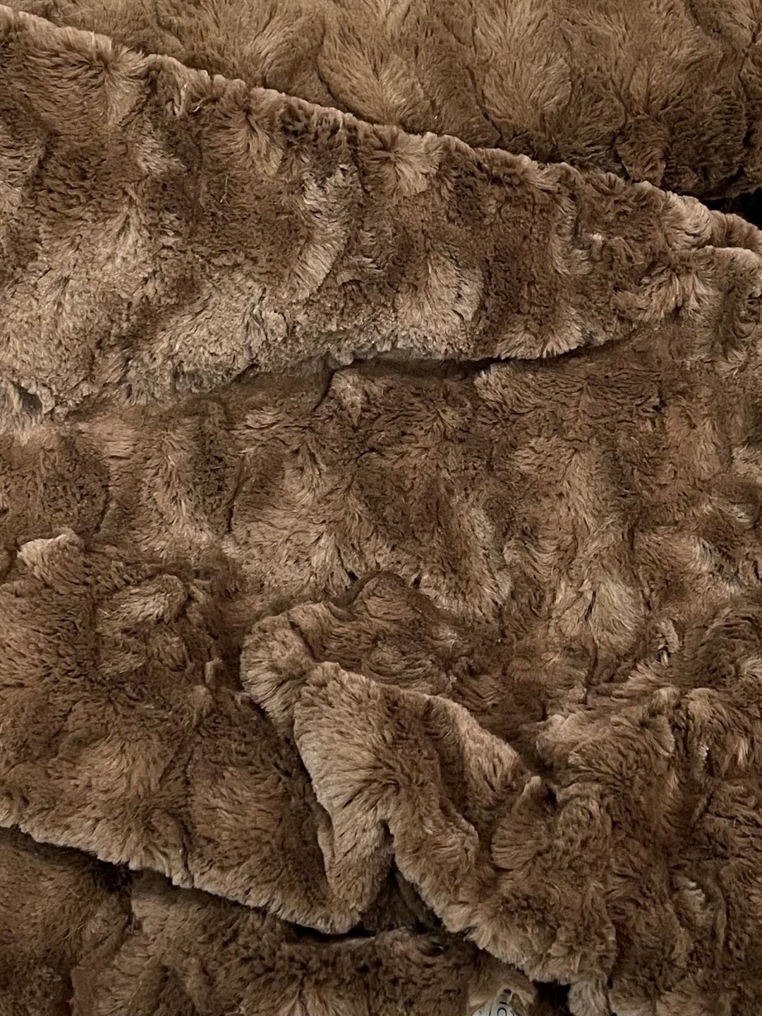 Solid Chocolate Snuggle Luxury Furry MINKY From EZ Fabrics- Perfect for ...