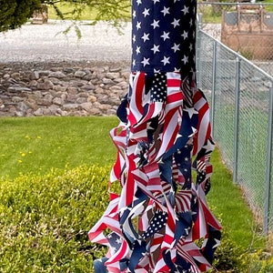 Patriotic Windsock USA American Flag Red White Blue, Stars Stripes ...