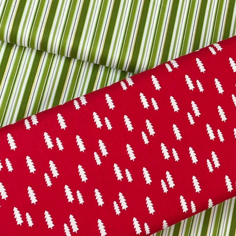 Red Green Fabric - Etsy