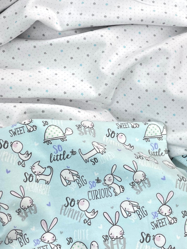 Doodle Baby Flannel by Benartex 13222F-80 Dream Big, 1322t-81 Sweet Dot ...