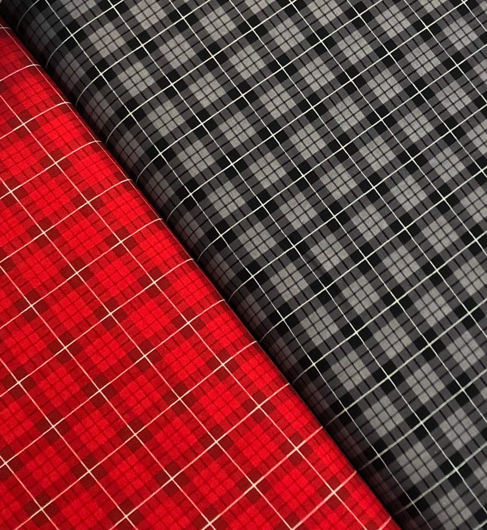 Wild at Heart Buffalo Plaid Pin Stripe Checks Cotton Quilt | Etsy