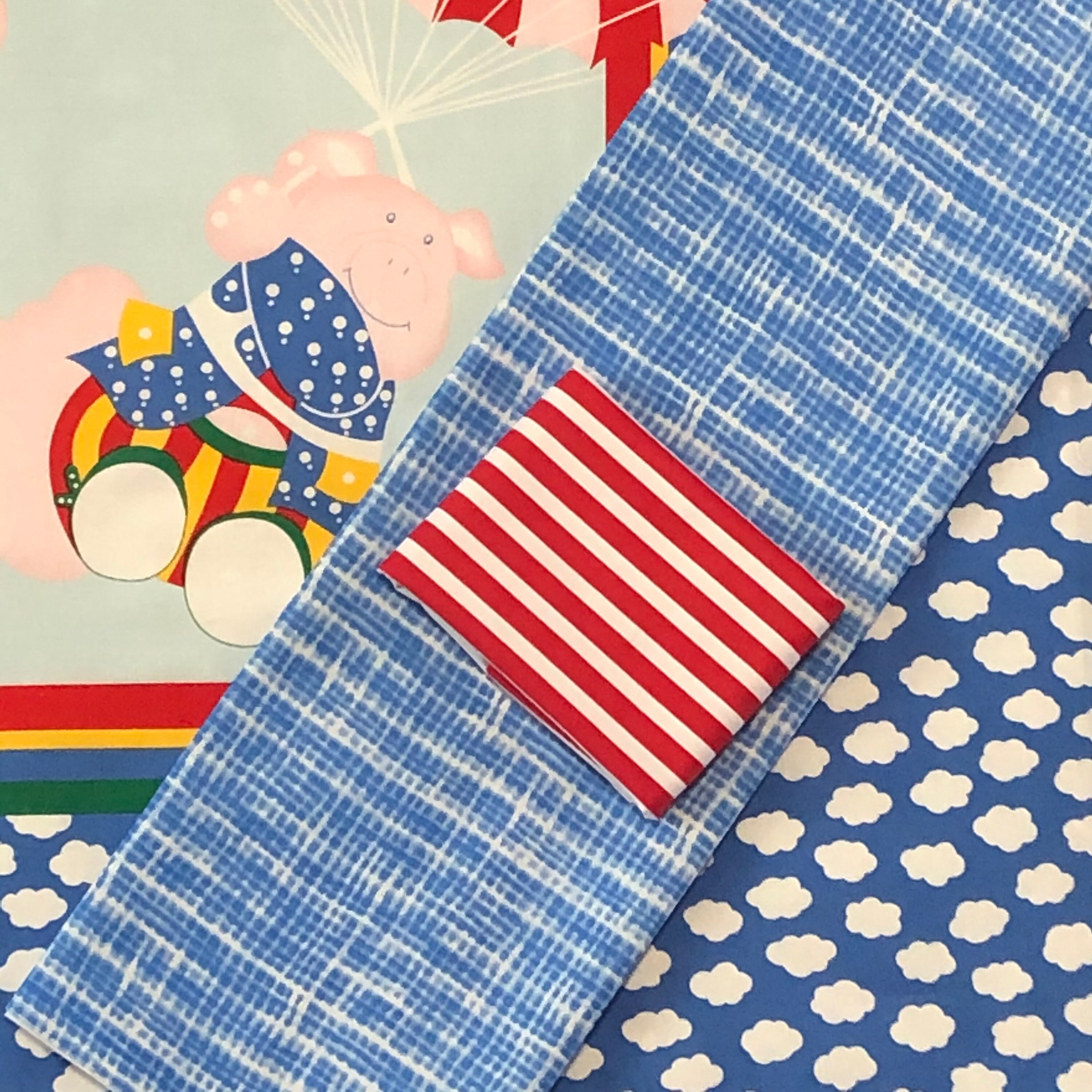 Three little pig baby quilt kit umbrella bordered includes | Etsy