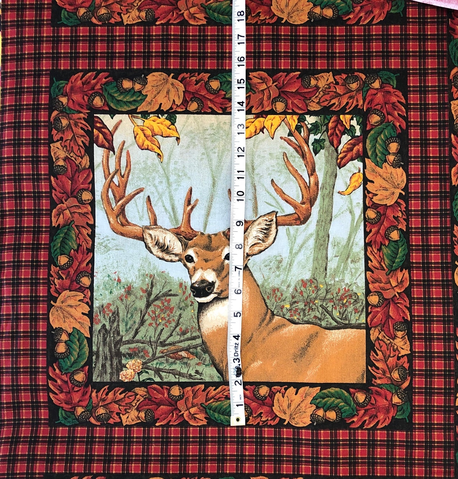 Woodland Deer Fabric Panel Deer Pillow Panel Wildlife - Etsy