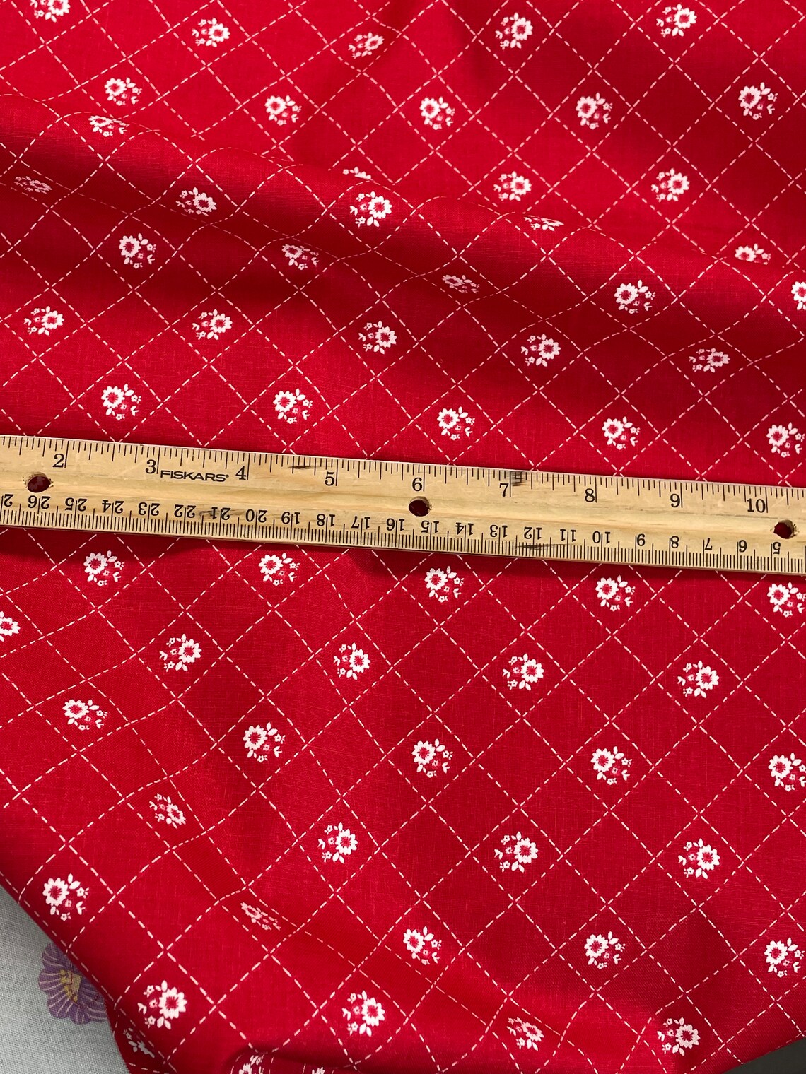Red Blue Floral Fabric Coordinates Red Hot or Sky by Riley - Etsy