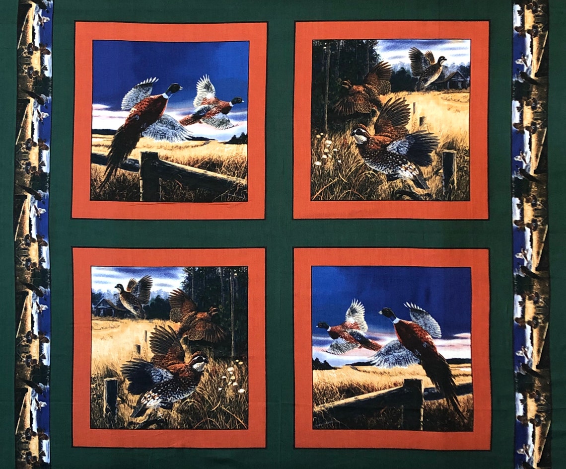 Pheasant Fabric Panel Beautiful Pheasant Bird Wildlife - Etsy