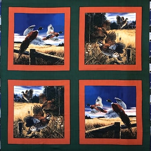 Pheasant Fabric Panel, Beautiful Pheasant, Bird, Wildlife Quilt Pillow ...