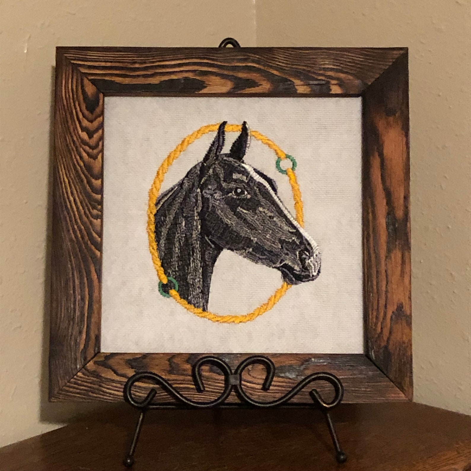 Horse Head Picture Frame Embroidered Wall Hanging on Screen - Etsy