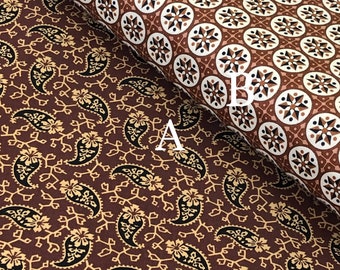 Brown Paisley Fabric | Etsy