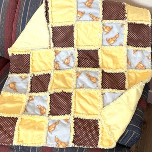 Baby Kangaroo Rag Quilt Kit, 72 Pre Cut 7" Flannel Blocks, or Completed ...