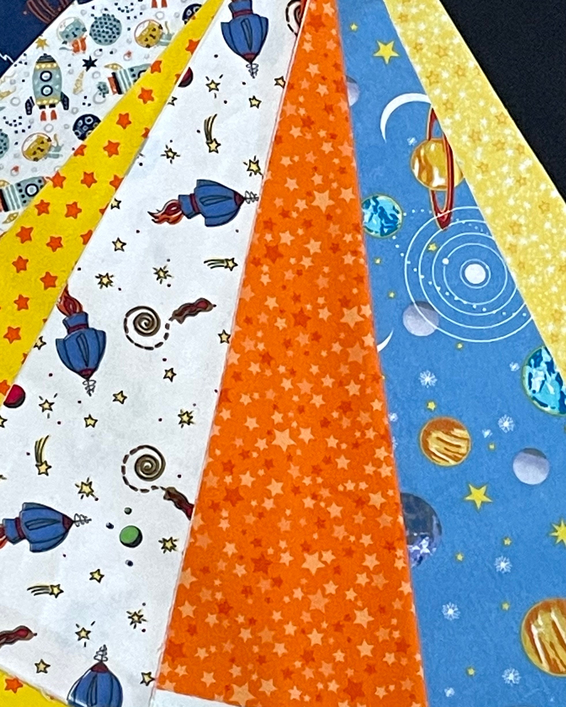 Space Rocket 1/4 Yard Cuts Fabric Bundle, 8 Patterns, Space Ship, Outer ...