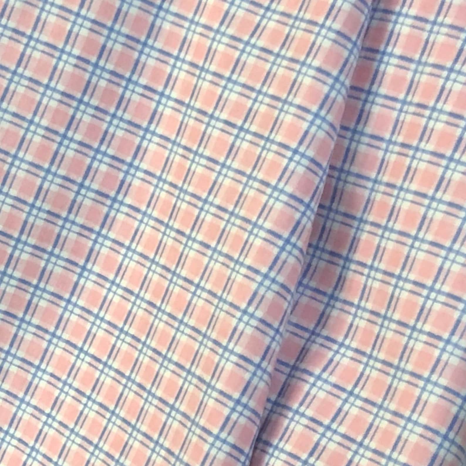 Plaid Flannel Fabric Pink Plaid 100% Plaid Cotton Flannel - Etsy