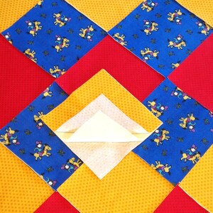 75 Cowboy Rodeo Pre Cut Rag Quilt Kit 8" Squares Blocks, Blue Red ...