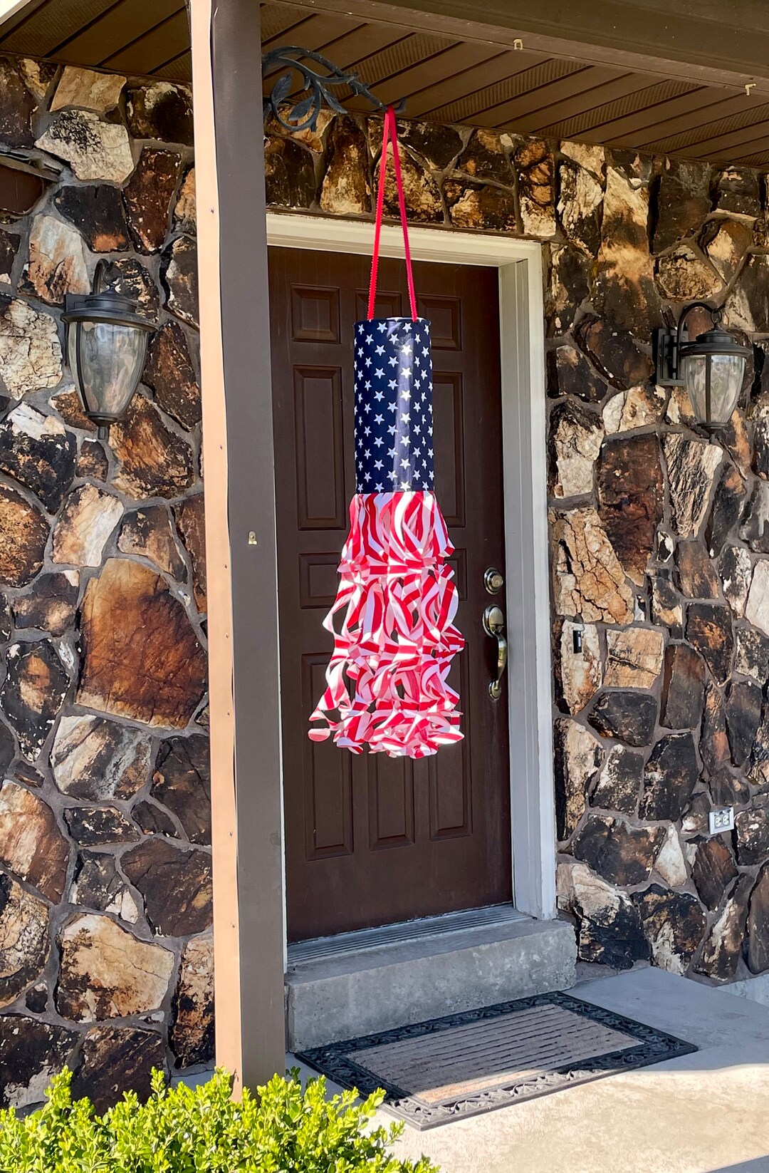 Patriotic Windsock Decoration American Flag Red White Blue, Stars ...