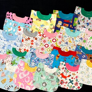 Baby Bibs Pull Over Stretch Neck Double Sided Flannel, Soft, Absorbable ...