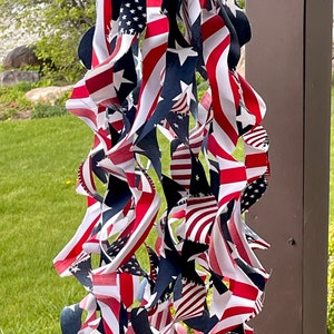 Patriotic Windsock USA American Flag Red White Blue, Stars Stripes ...