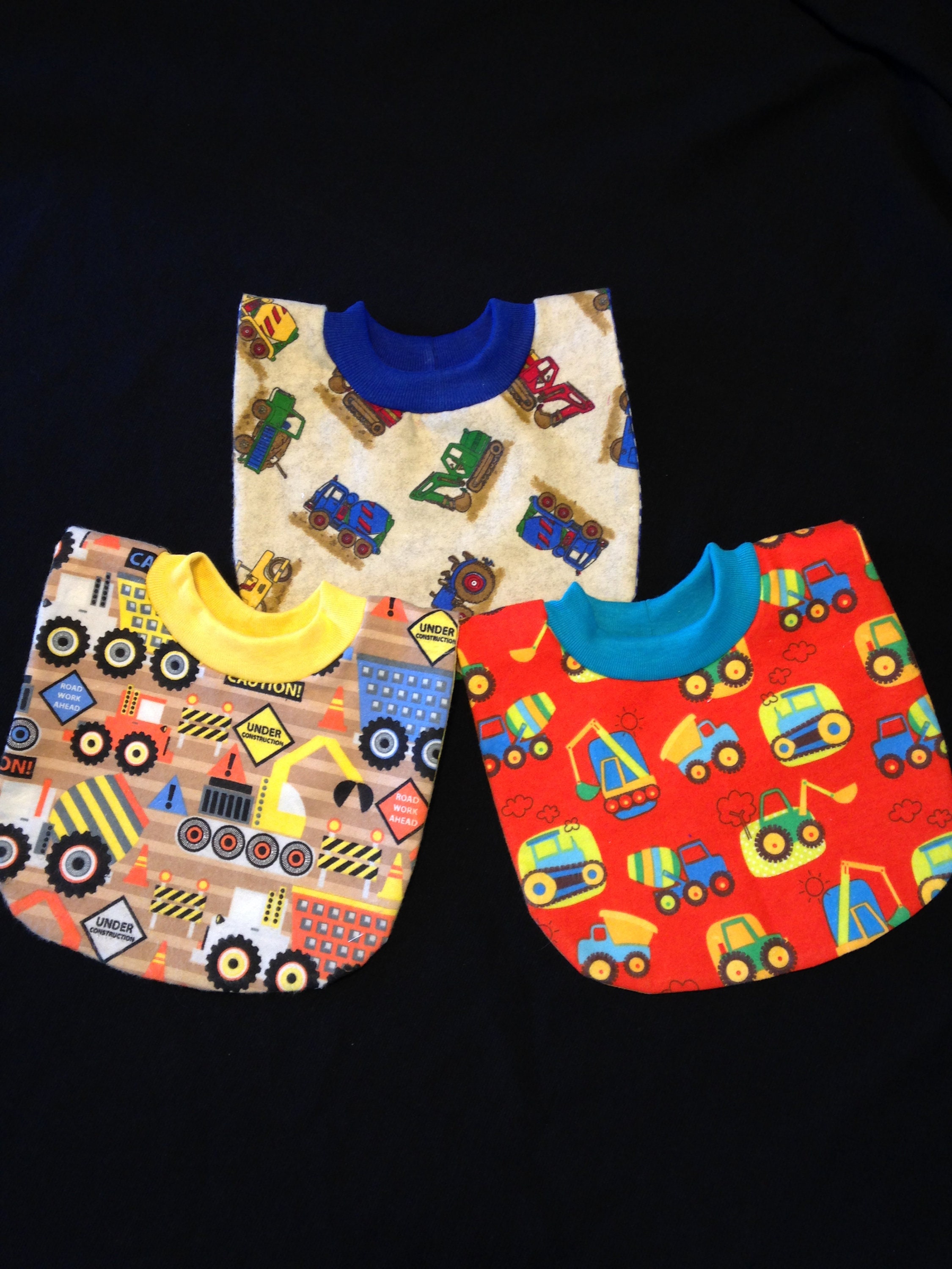 Baby Bibs Pull Over Stretch Neck Double Sided Flannel, Soft, Absorbable ...