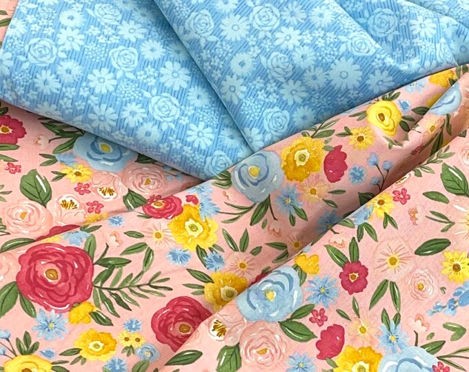 CLEARANCE End of Bolt Sale Flower Garden Green Daisies Floral Riley Blake Designs C11903-GREEN ...