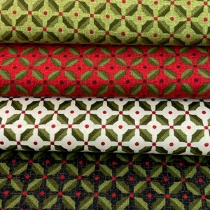 Maywood Snowdays Holly Berry Flannel, Christmas, Black Red Green White ...