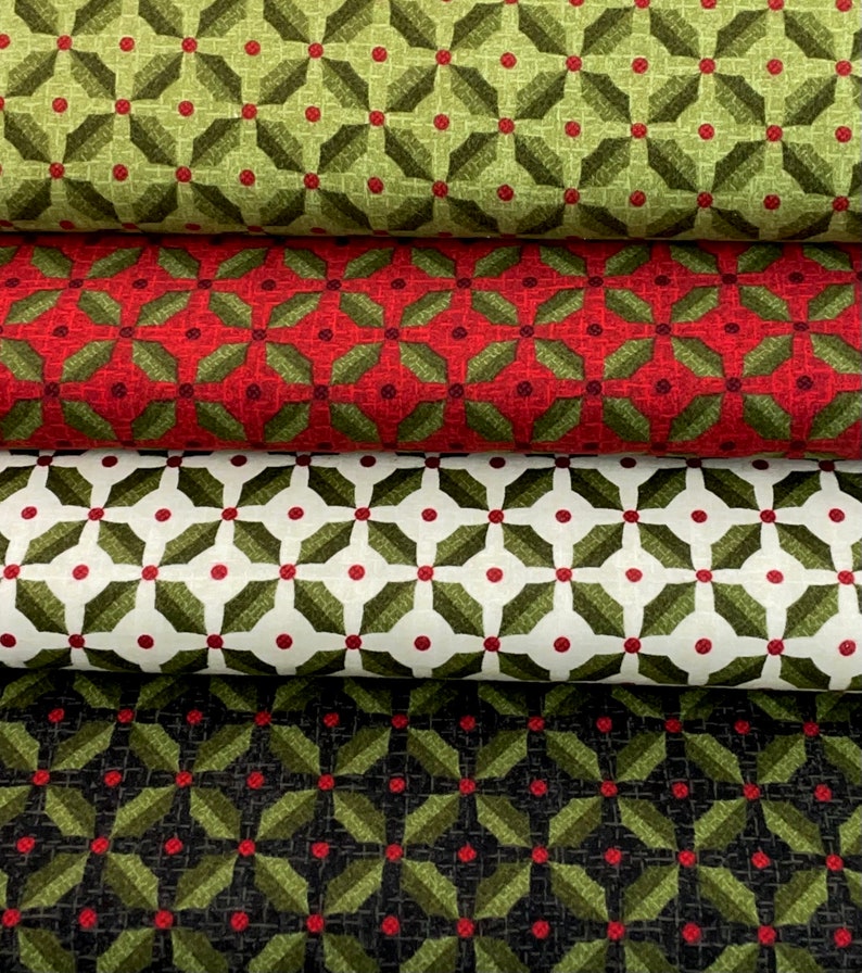 Maywood Snowdays Holly Berry Flannel, Christmas, Black Red Green White ...
