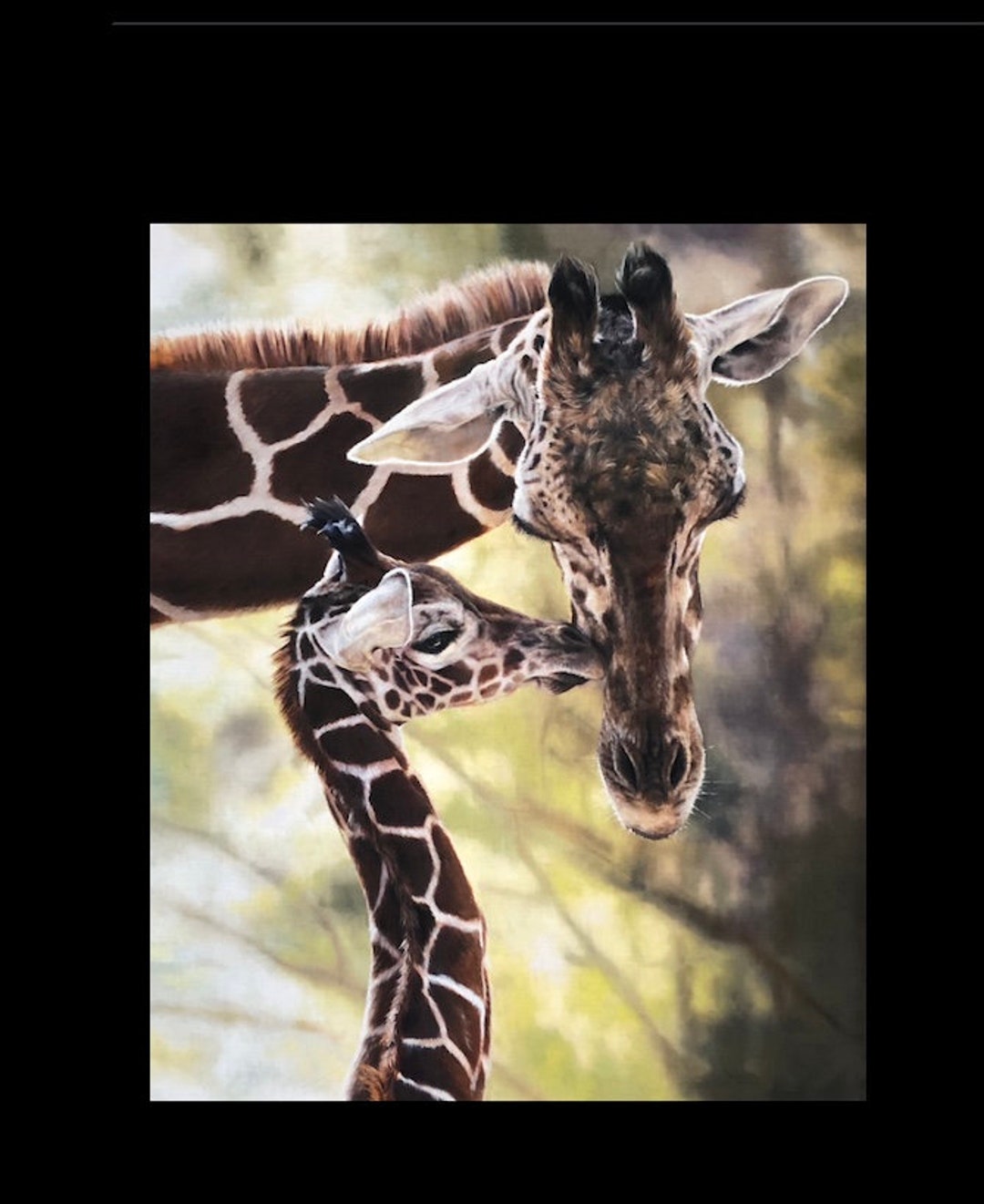 Safari Giraffe Out of Africa Jungle, Wildlife Fabric Panel, Canvas Wall ...